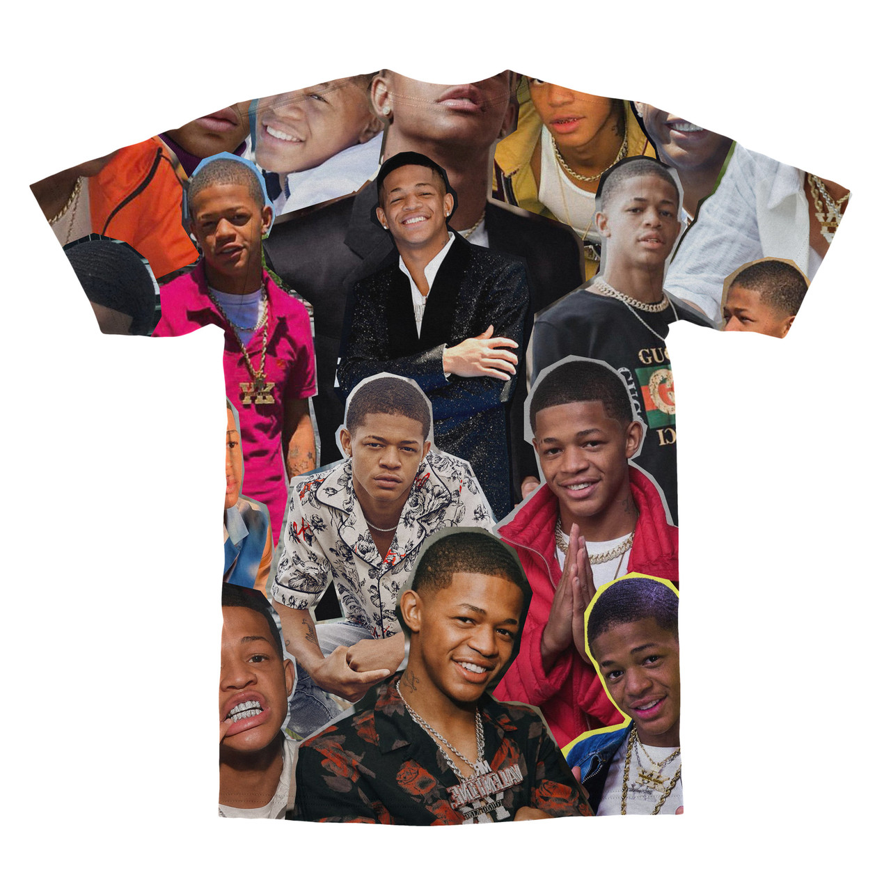 YK Osiris 3D Collage Face T-Shirt - AllOverPrint.ca
