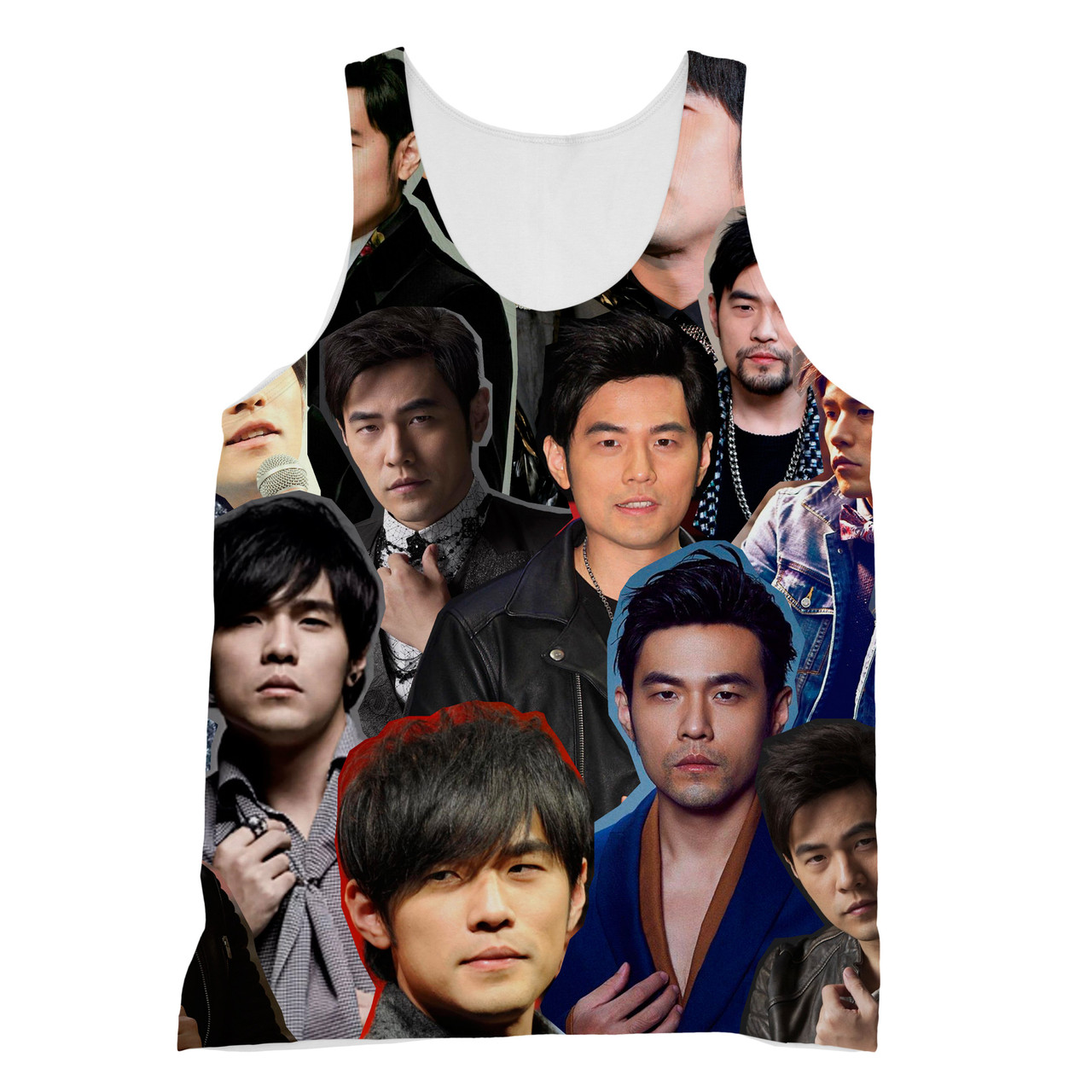 Jay Chou 3D Collage Face T-Shirt - AllOverPrint.ca