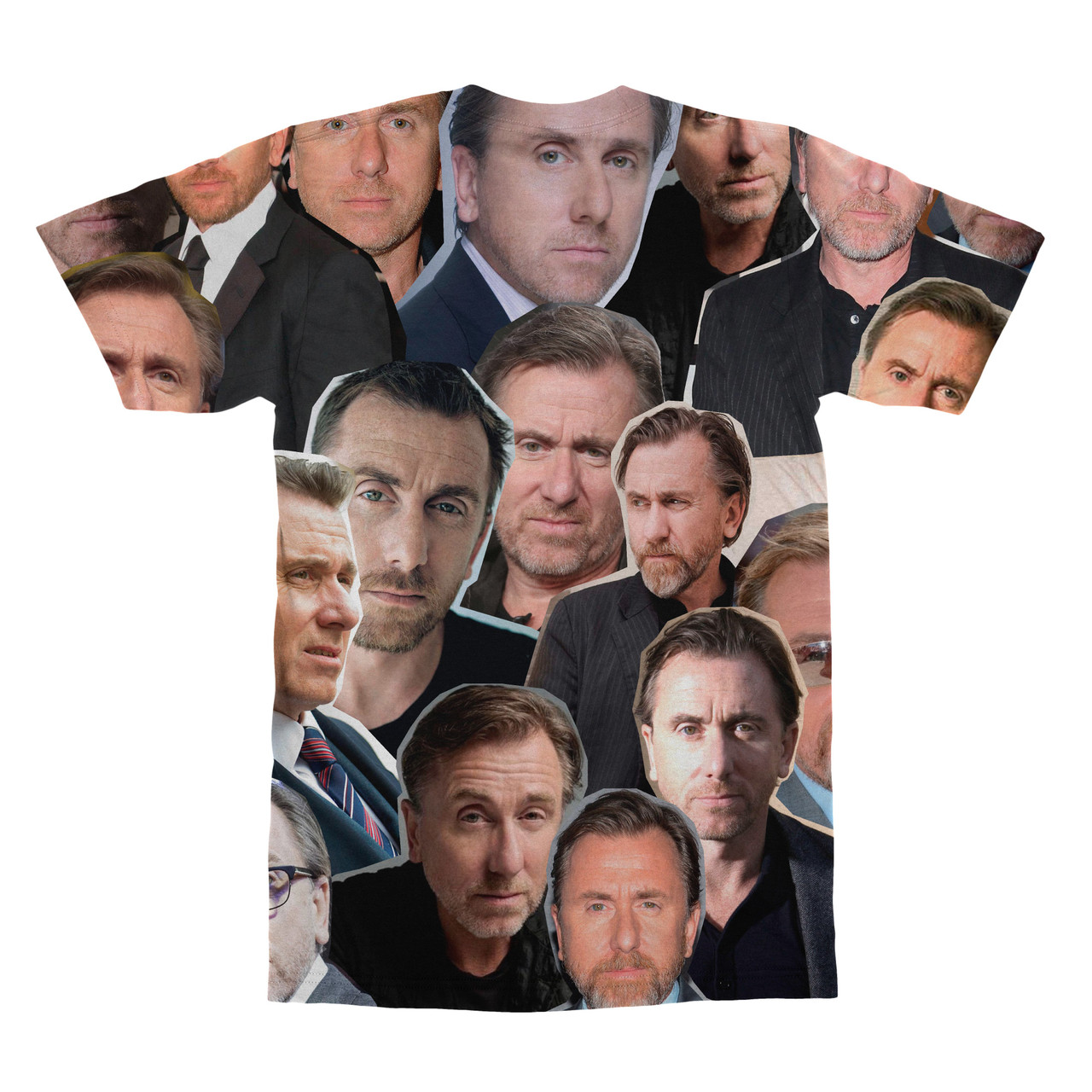 Tim Roth 3D Collage Face T-Shirt - AllOverPrint.ca
