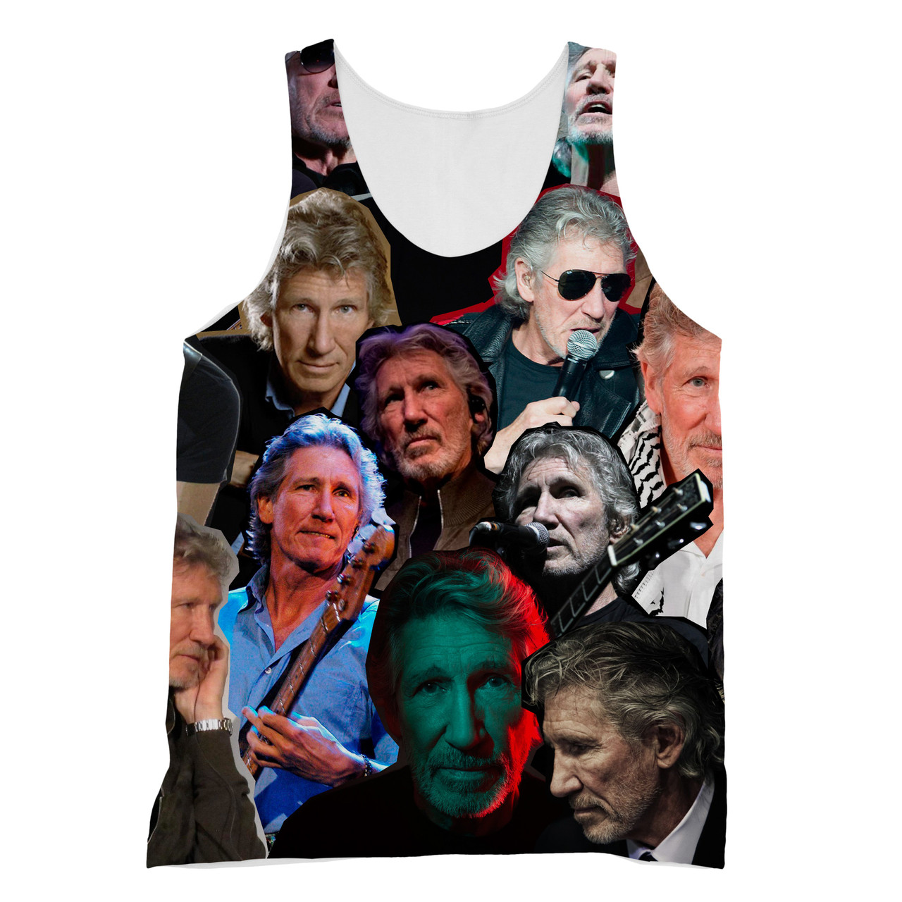 Roger Waters 3D Collage Face T-Shirt - AllOverPrint.ca