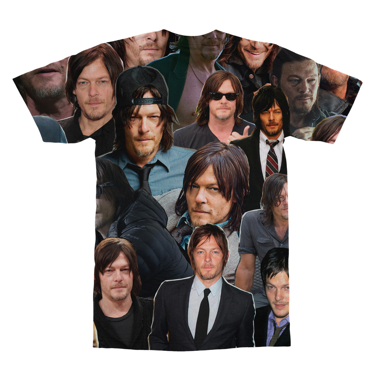 Norman Reedus 3D Collage Face T-Shirt - AllOverPrint.ca