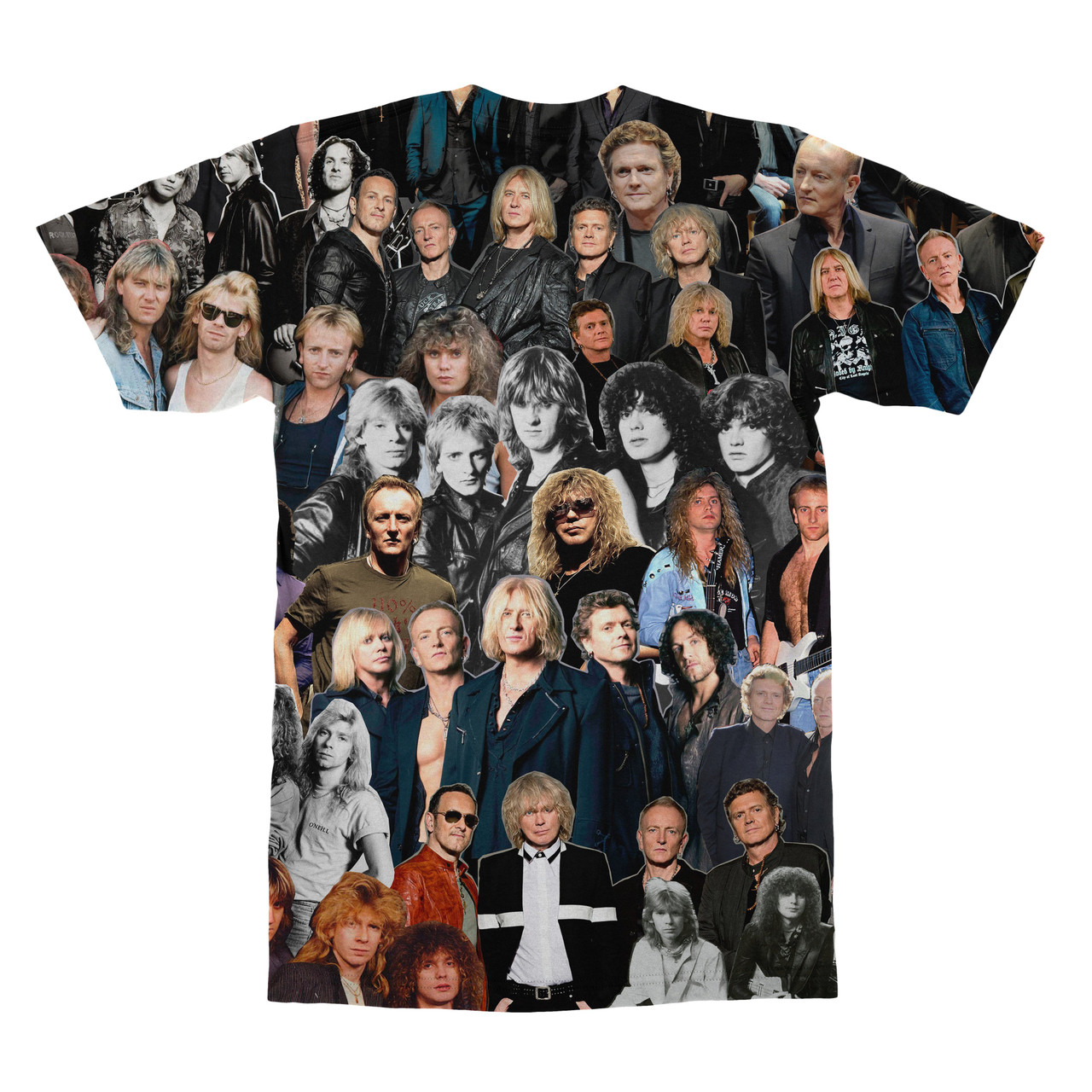 Def Leppard 3D Collage Face T-Shirt - AllOverPrint.ca