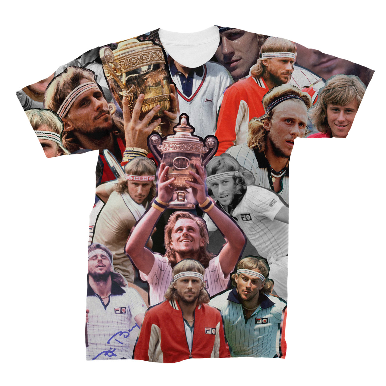 Bjorn Borg 3D Collage Face T-Shirt - AllOverPrint.ca