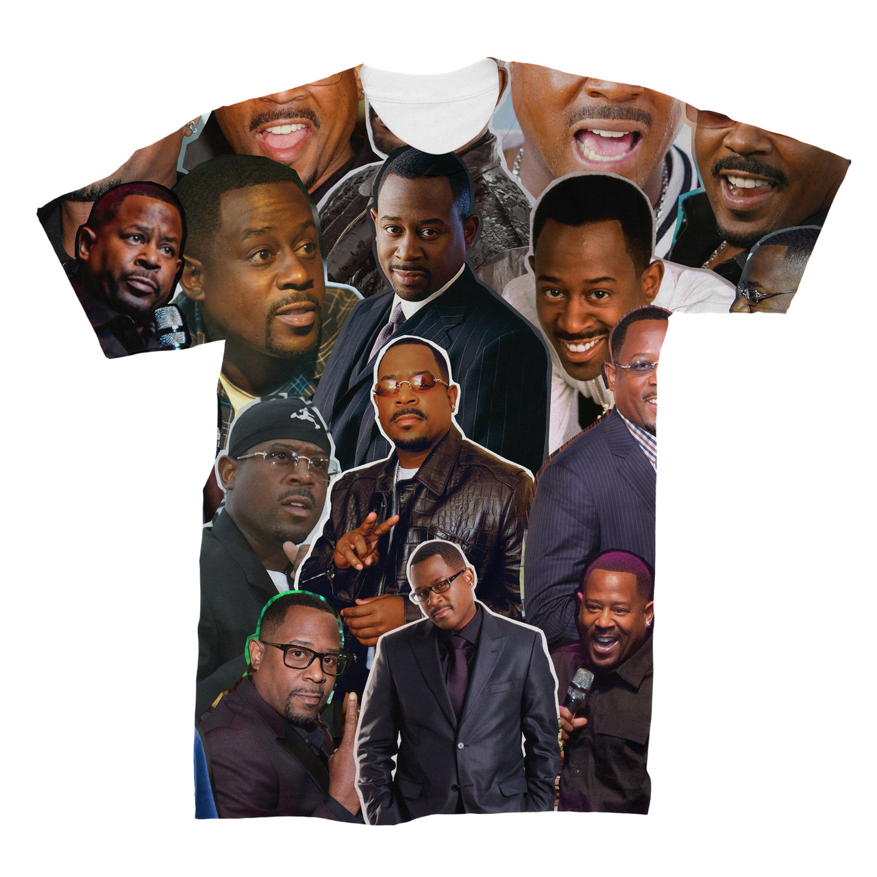 Martin Lawrence 3D Collage Face T-Shirt - AllOverPrint.ca