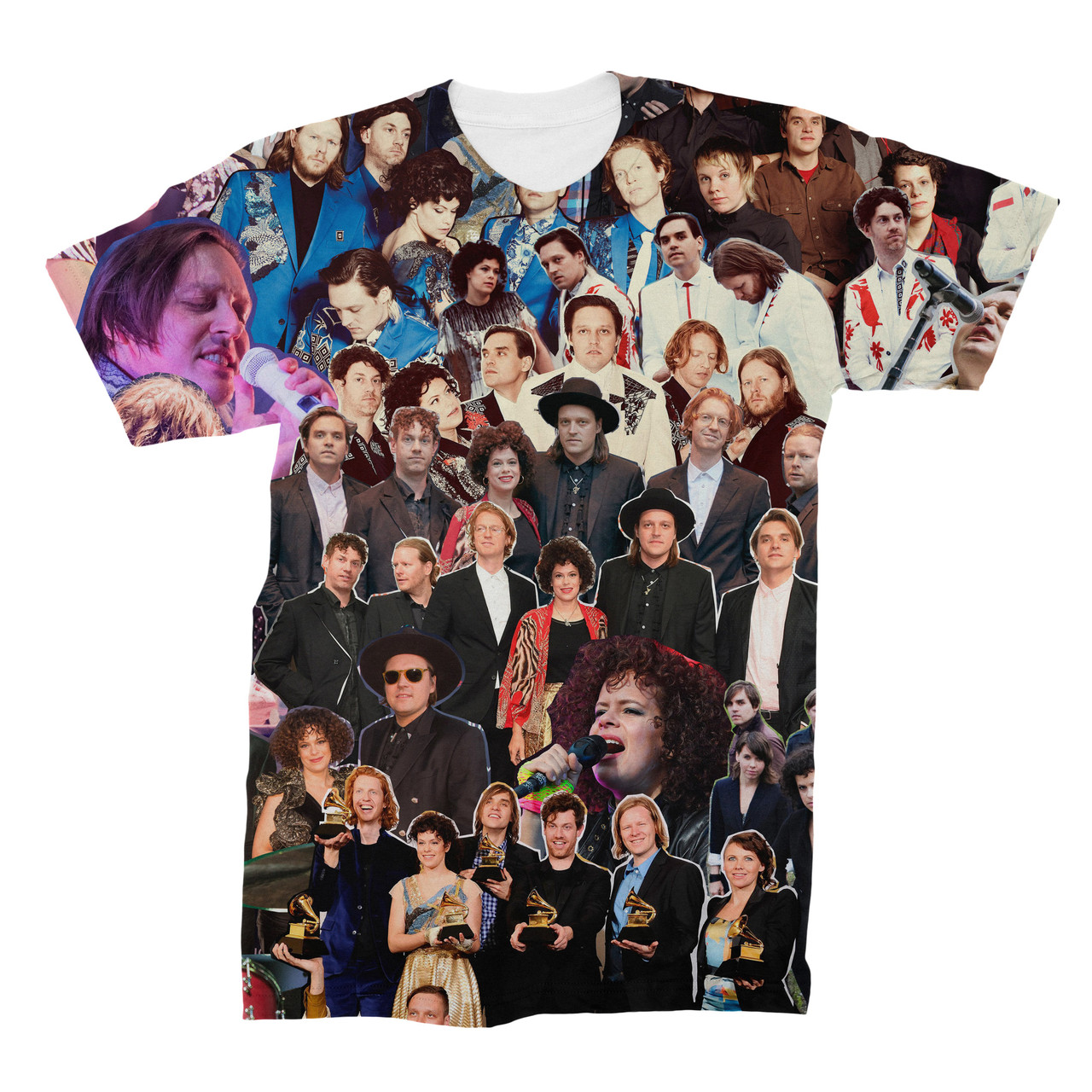 Arcade Fire 3D Collage Face T-Shirt - AllOverPrint.ca