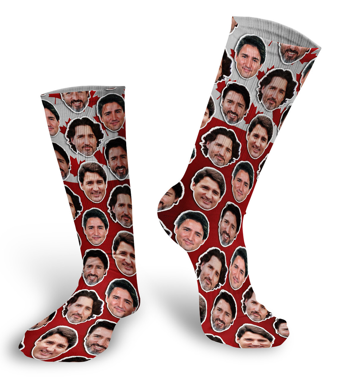 Justin Trudeau Faces Socks - AllOverPrint.ca