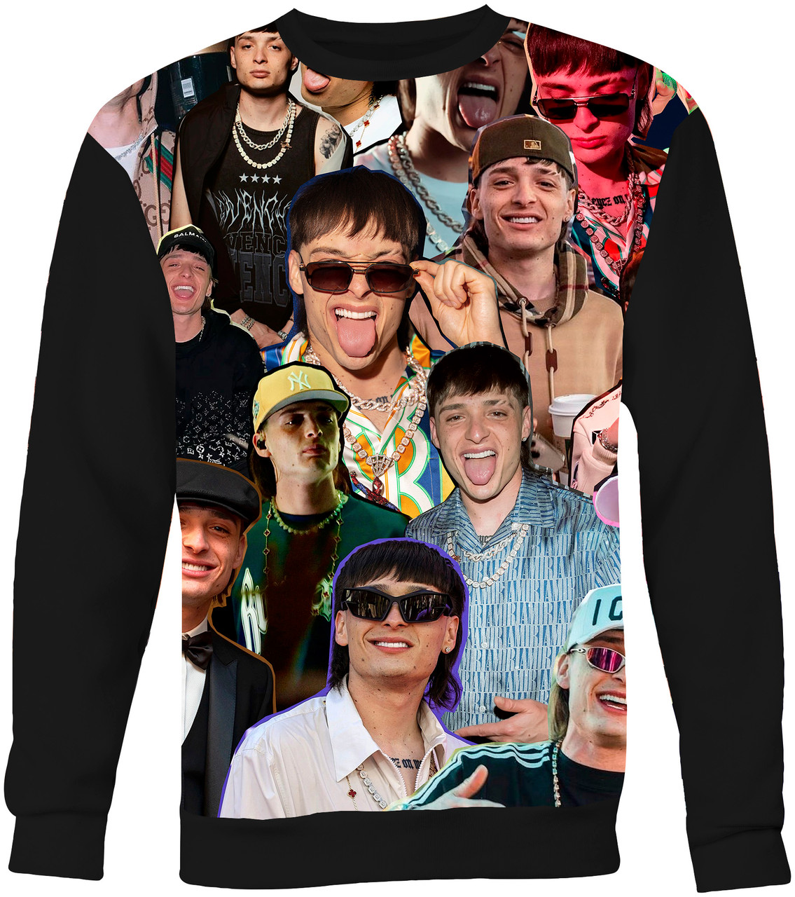 Peso Pluma Photo Collage Sweatshirt - AllOverPrint.ca