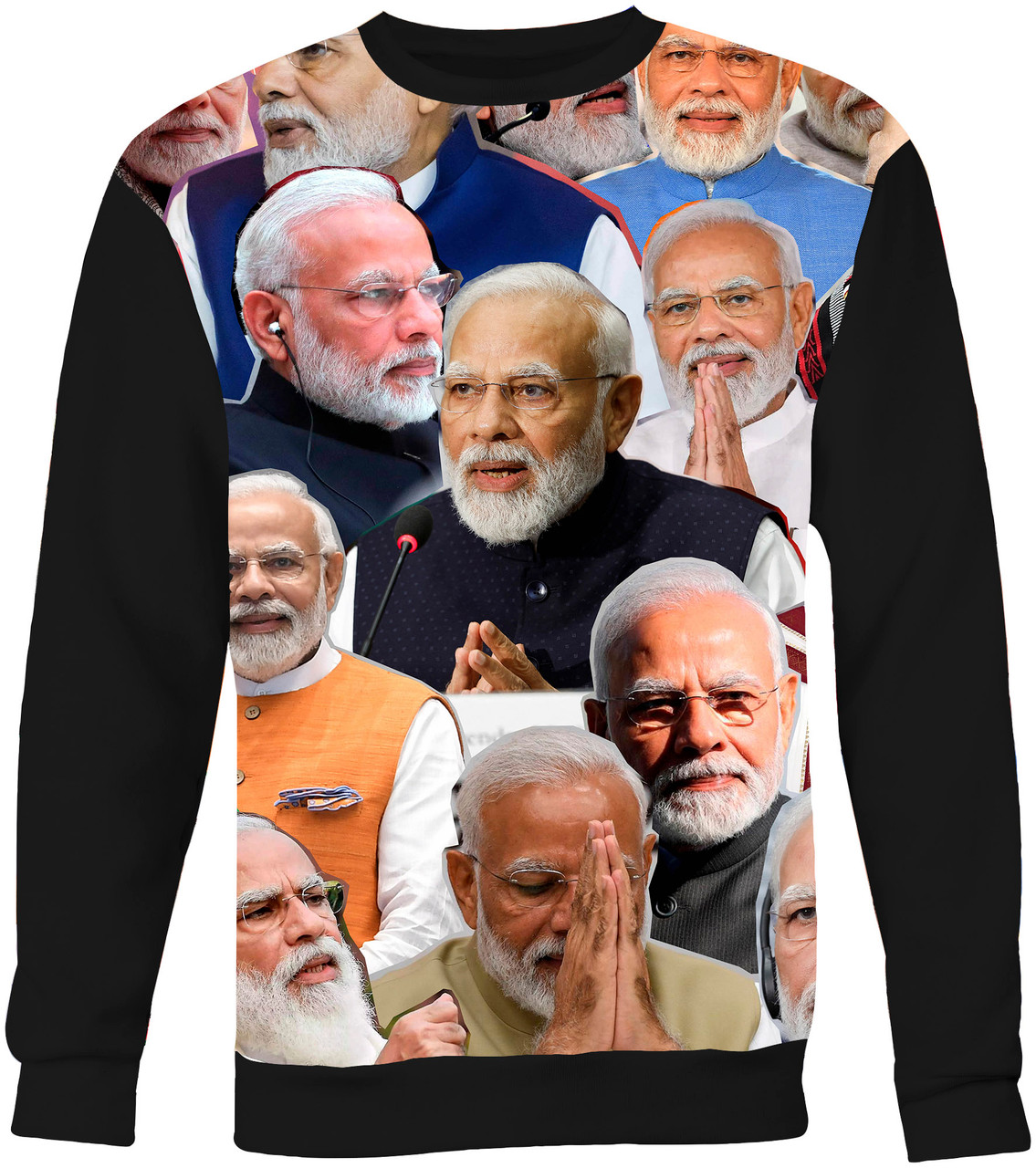 Narendra Modi Photo Collage Sweatshirt - AllOverPrint.ca