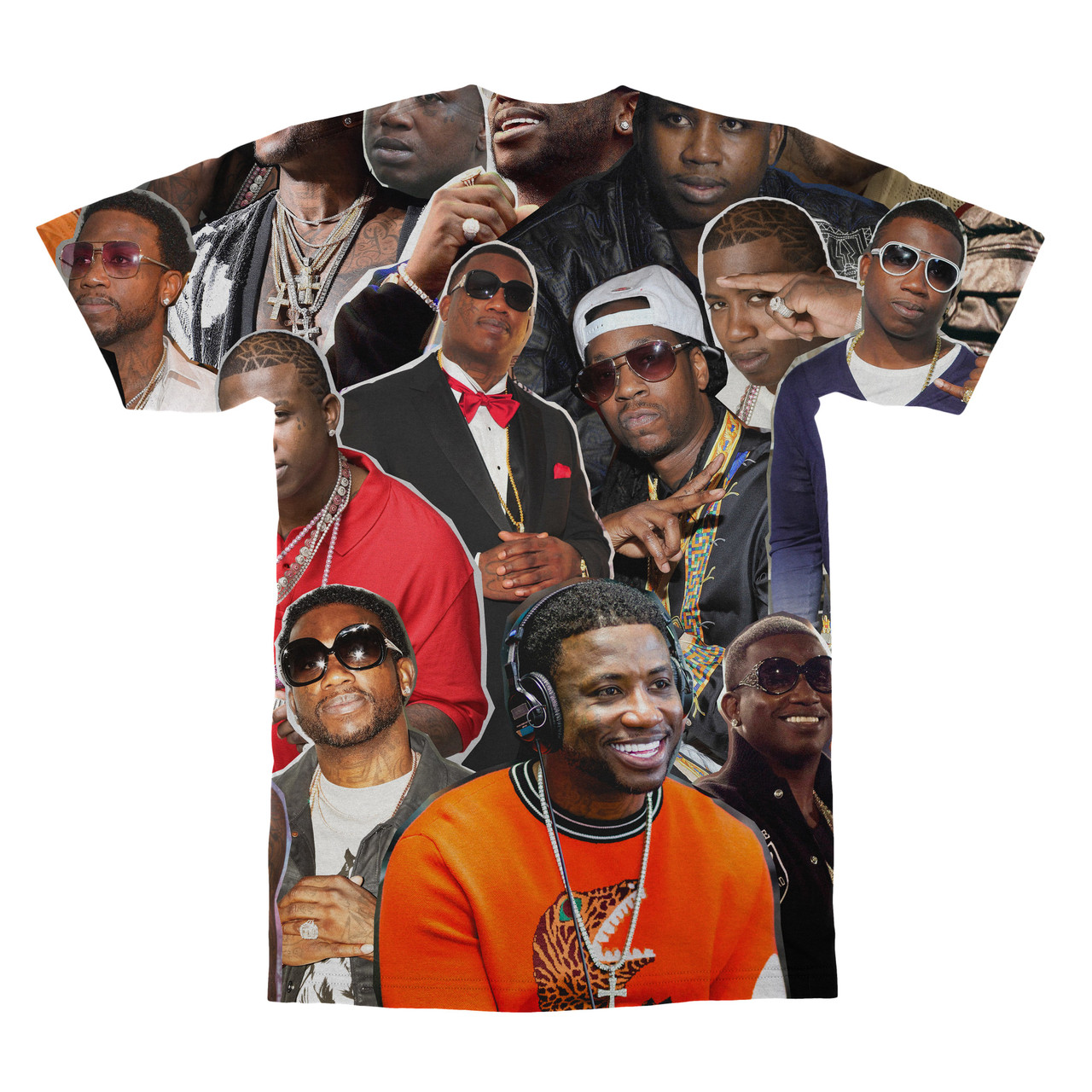 Gucci Mane 3D Collage Face T-Shirt - AllOverPrint.ca
