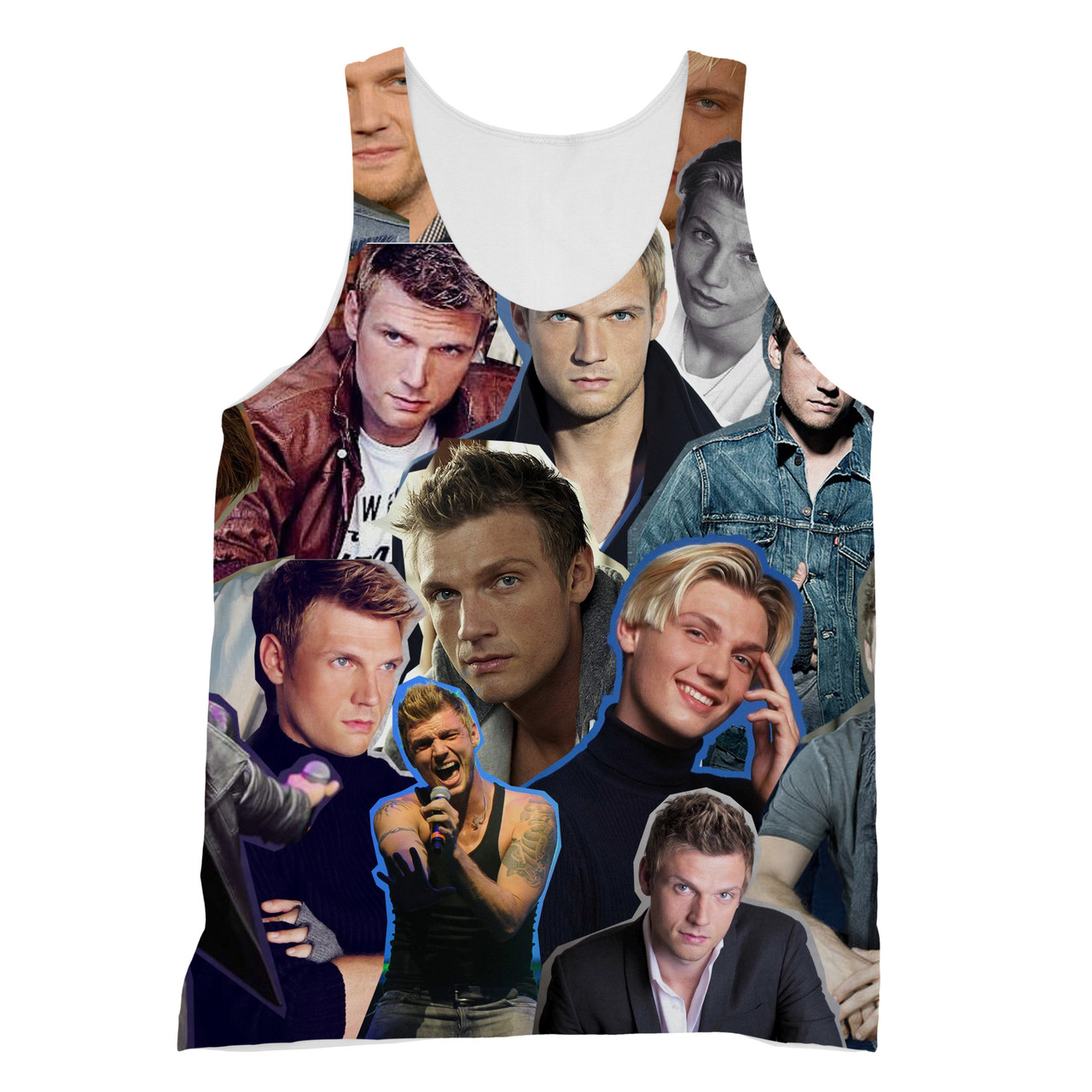 Nick Carter Backstreet Boys 3D Collage Face T-Shirt - AllOverPrint.ca