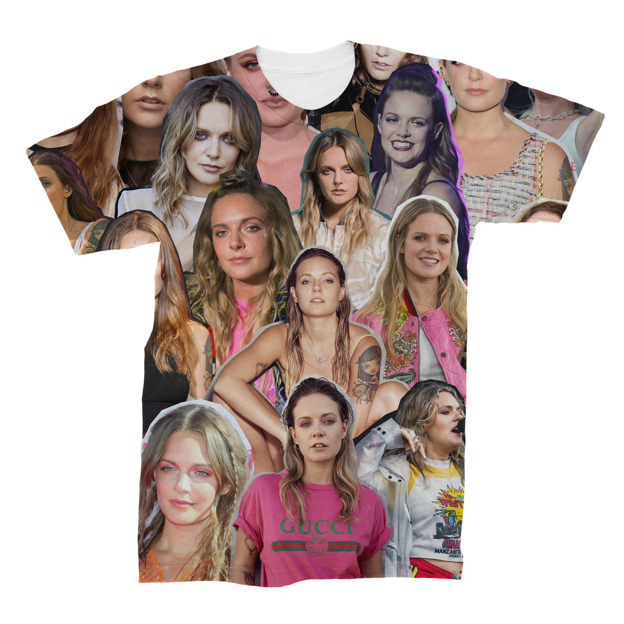 Tove Lo 3D Collage Face T-Shirt - AllOverPrint.ca