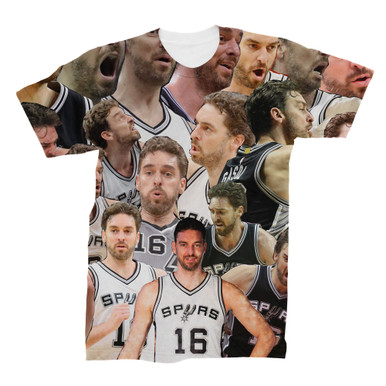 Pau Gasol 3D Collage Face T-Shirt - AllOverPrint.ca