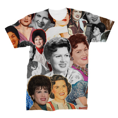 Patsy Cline 3D Collage Face T-Shirt - AllOverPrint.ca