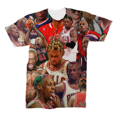 Dennis Rodman 3D Collage Face T-Shirt - AllOverPrint.ca