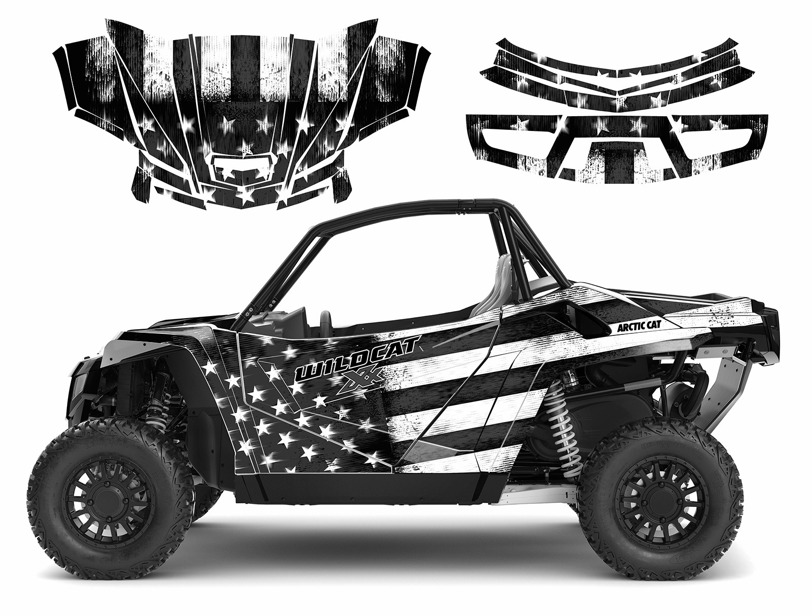 2018-2022 Textron Wildcat XX 1000 Tattered American Flag
