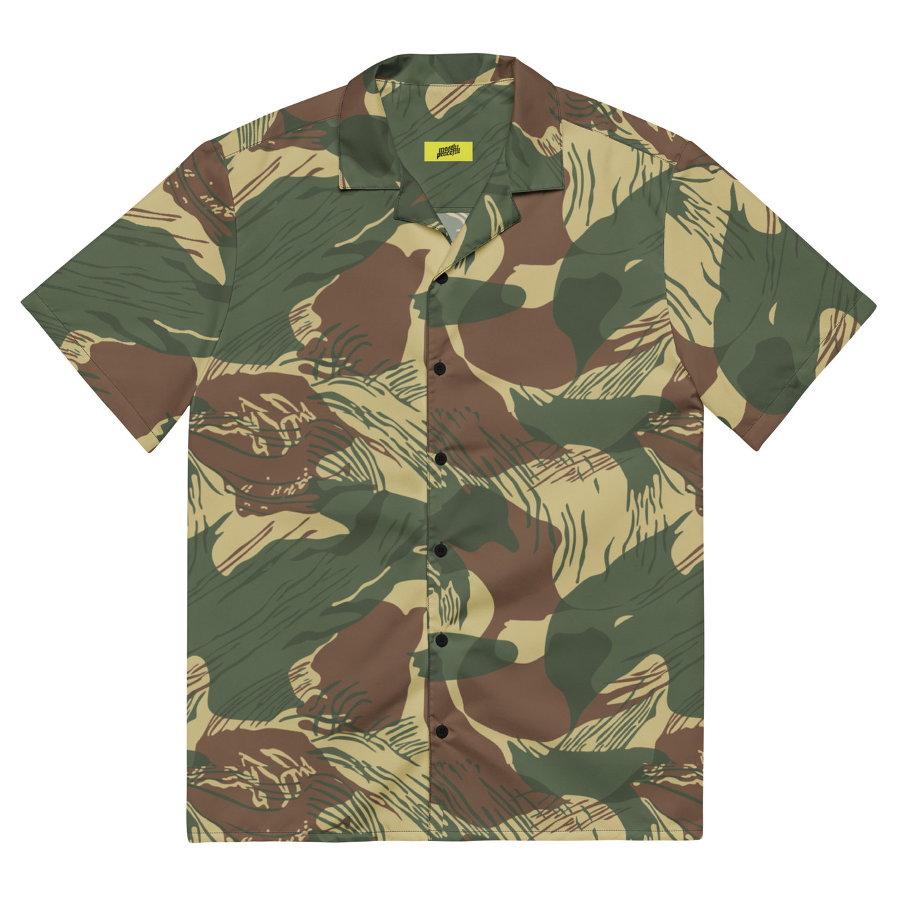 Rhodesian Brushstroke Button Up shirt - Mostly Peaceful Merch