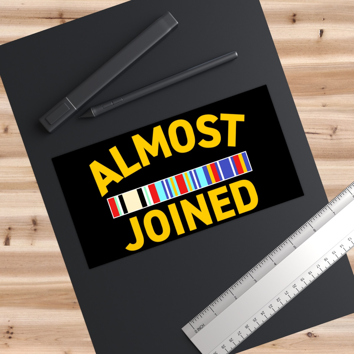 Almost Joined Bumper Stickers - Mostly Peaceful Merch