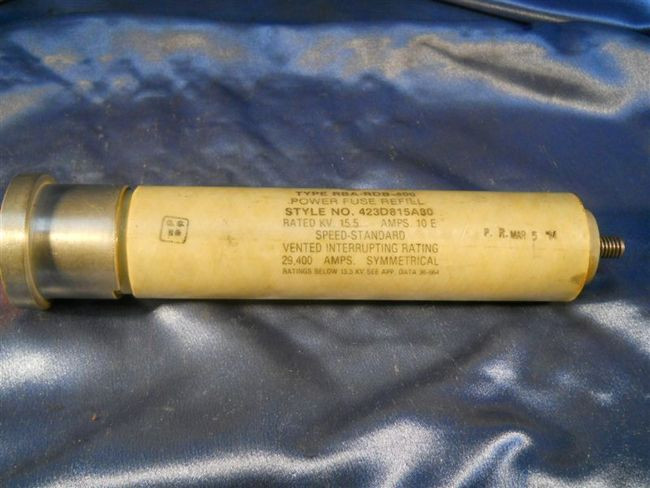 Westinghouse (423D815A30) Power Refill Fuse, Type RBA-RBD Rated KV 15 ...