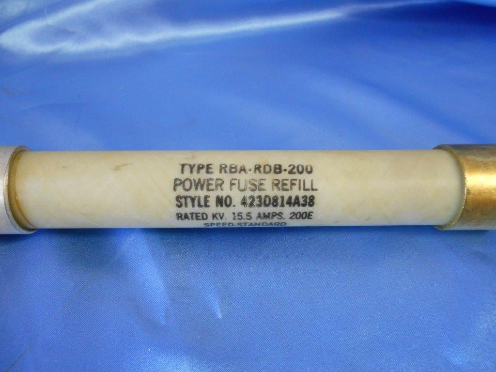 423D814A38 15RBA2-200E Westinghouse Refill Fuse, Type RBA-RBD Rated KV ...