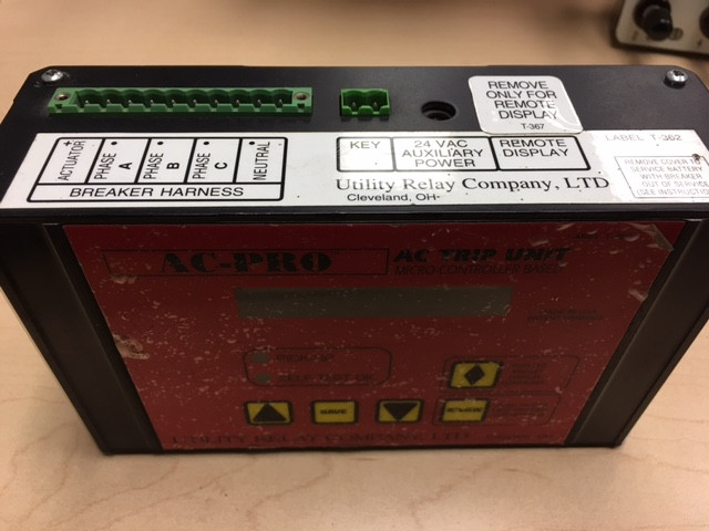 Utility Relay AC-Pro Trip Unit 1A CT 7791045 for DB-50 Breaker, Used ...