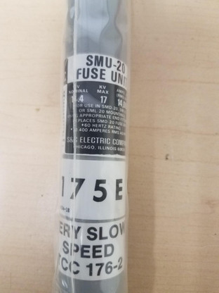 602175 S&C SMU20 14.4KV 175 AMP MEDIUM VOLTAGE FUSE NEW SURPLUS