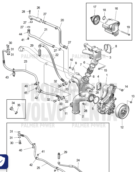 VOLVO PENTA 22814231 Hollow Screw | PalmerPower