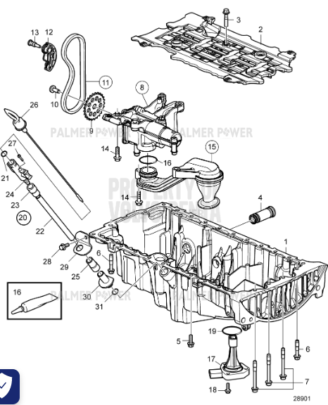 VOLVO PENTA 31258024 Oil Pipe | PalmerPower
