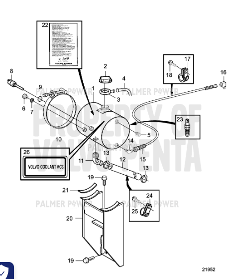 VOLVO PENTA 3825346 Decal | PalmerPower