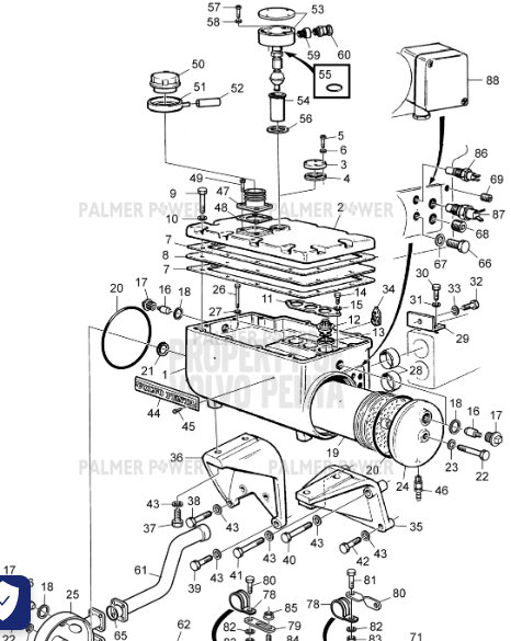 VOLVO PENTA 3825383 Coolant Pipe | Reverse Gear | PalmerPower