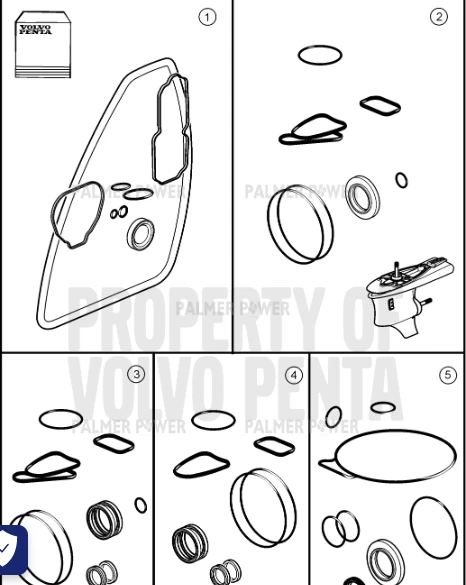 VOLVO PENTA 3888822 Gasket Kit | Lower | PalmerPower