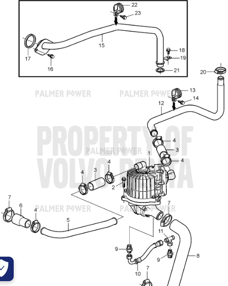 VOLVO PENTA 3888896 Oil Separator | PalmerPower