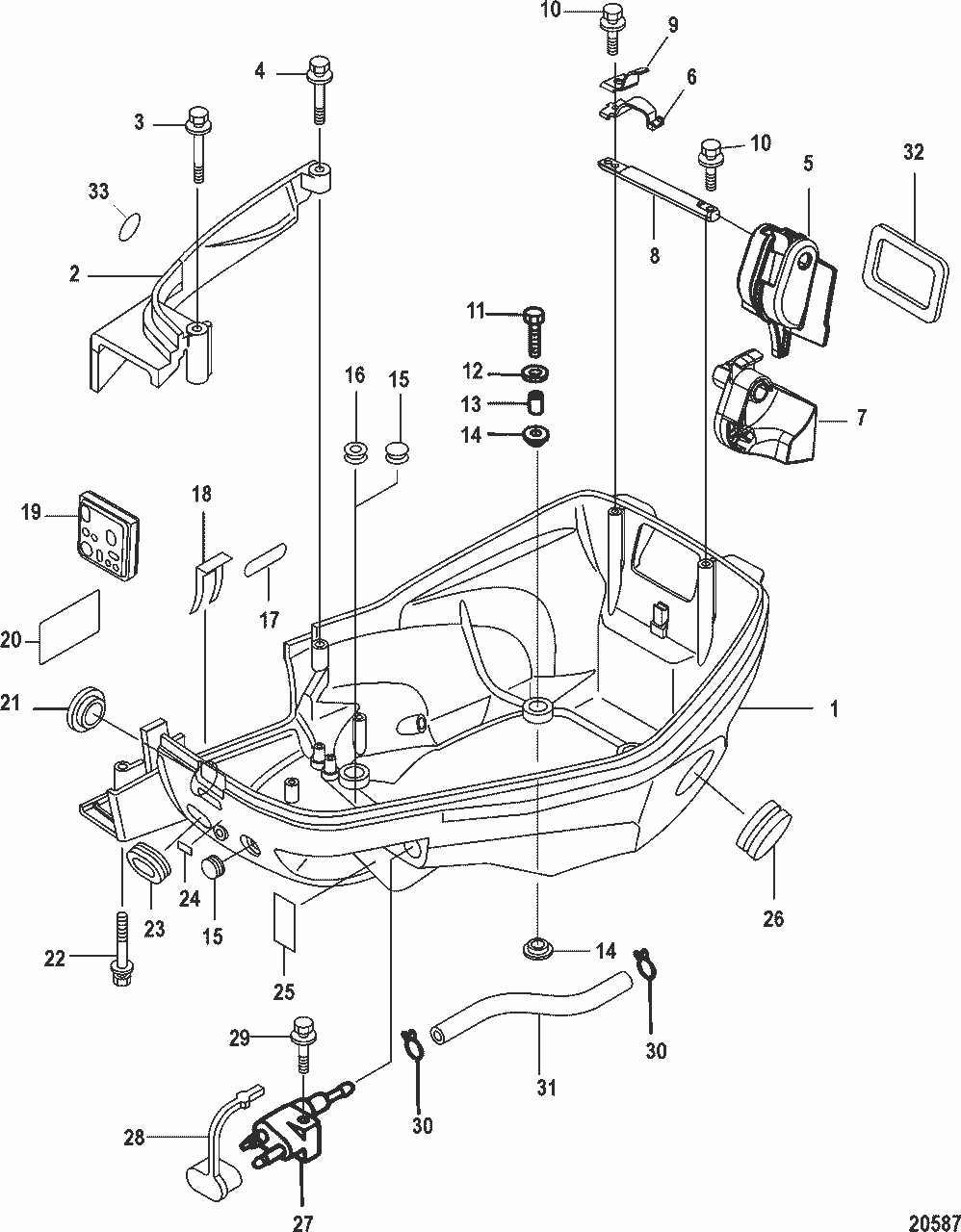 MERCURY 896117A01 Latch Assy-Cowl | PalmerPower