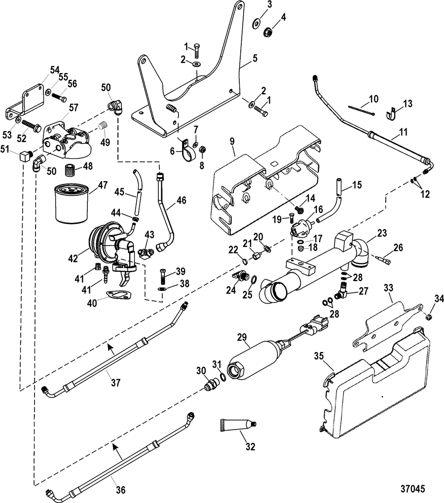 MERCURY 897345T59 Line Assembly Fuel Cooler To Filter | PalmerPower