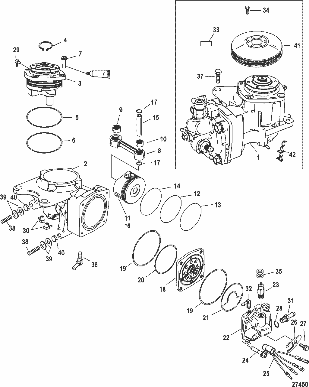 MERCURY 8M0060053 Compressor 2.5L | PalmerPower