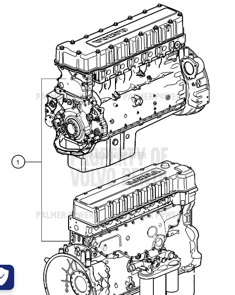 VOLVO PENTA 3801111 Longblock Engine | PalmerPower