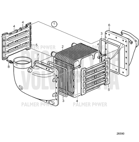 VOLVO PENTA 21757126 Charge Air Cooler | PalmerPower