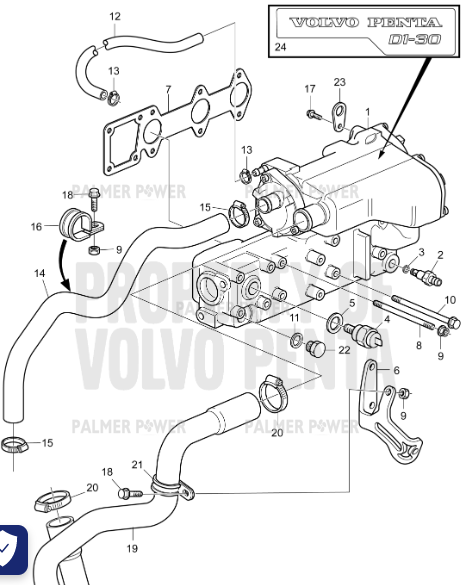 VOLVO PENTA 22305141 Label | PalmerPower