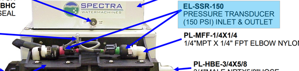 SPECTRA WATERMAKERS EL-SSR-150 Pressure Transducer (150 Psi) - Palmer Power