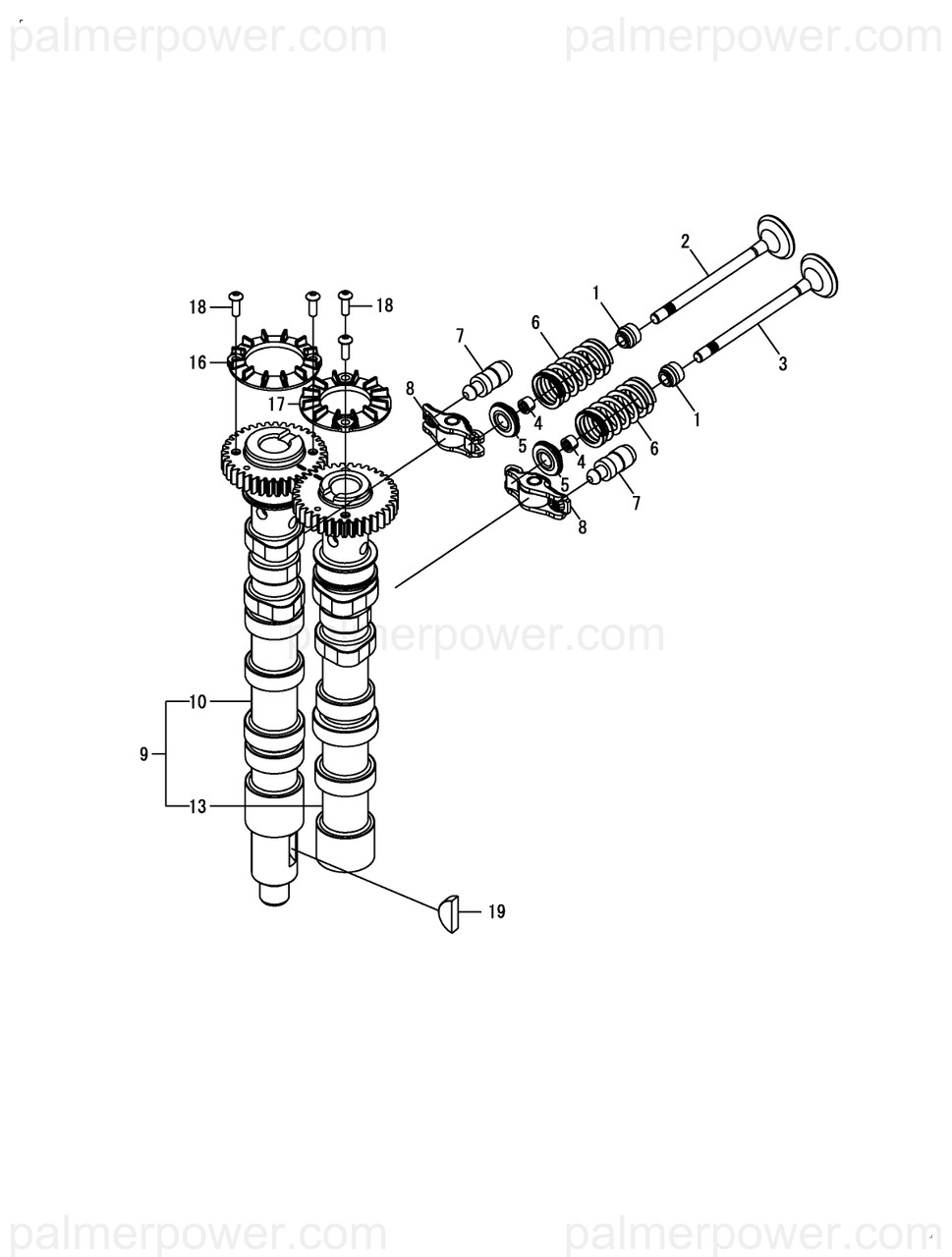 YANMAR 181500-01520 Valve - Intake - Palmer Power