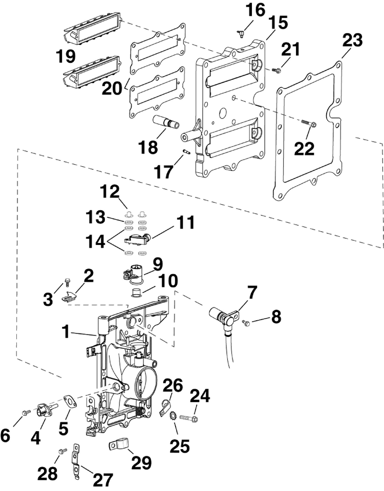 EVINRUDE-JOHNSON 5008407 Throttle Body Assembly | PalmerPower