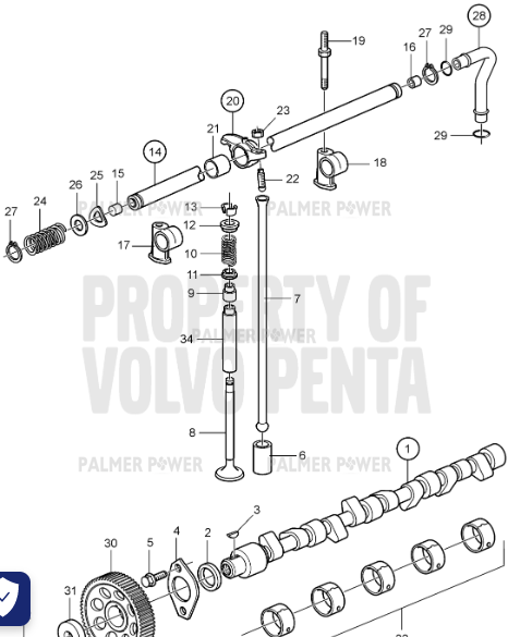 VOLVO PENTA 1677875 Valve Cotter | PalmerPower
