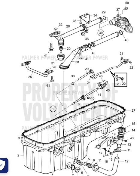 VOLVO PENTA 17495065 Oil Pan | PalmerPower