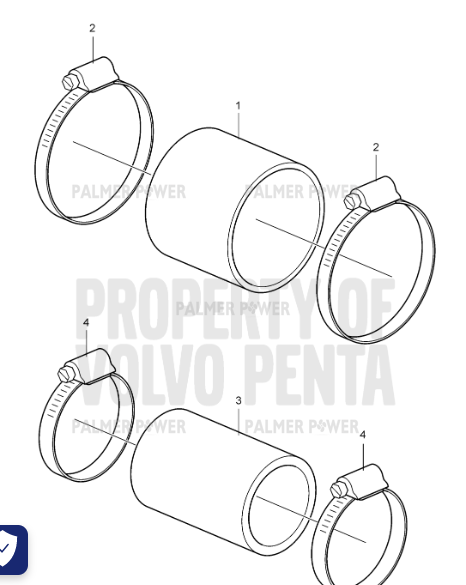 VOLVO PENTA 20412420 Hose Clamp | PalmerPower