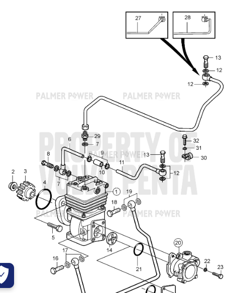 VOLVO PENTA 20555351 Coolant Pipe | PalmerPower