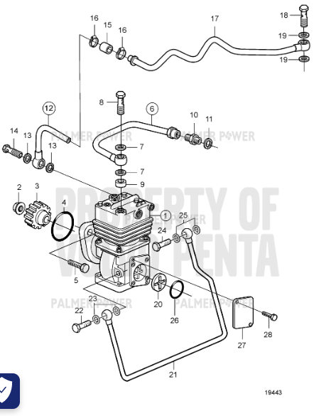 VOLVO PENTA 20555518 Coolant Pipe | PalmerPower