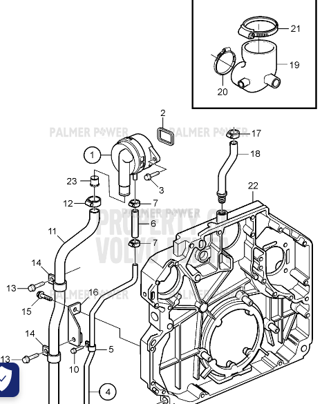 VOLVO PENTA 20798824 Return Line | PalmerPower