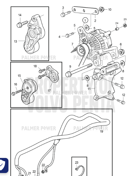 VOLVO PENTA 21422767 Belt Tensioner | PalmerPower