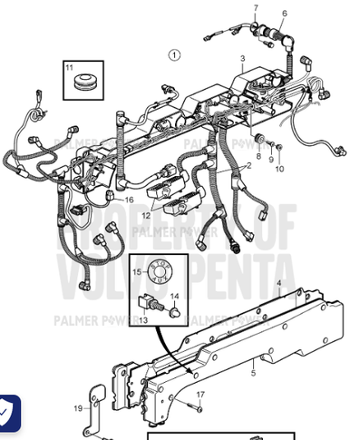 VOLVO PENTA 21644931 Wiring Harness | PalmerPower