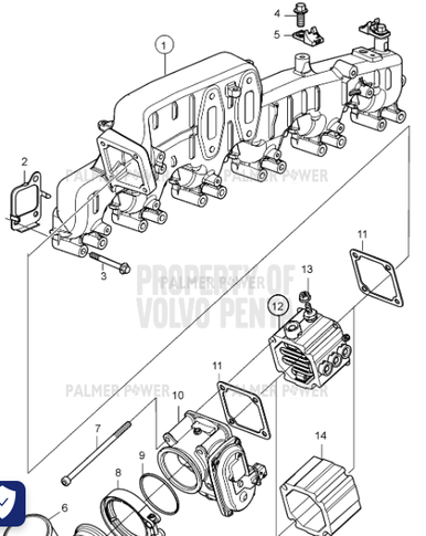 VOLVO PENTA 21723695 Inlet Manifold | PalmerPower