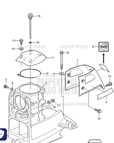 VOLVO PENTA 21747724 Gear Housing Kit | Upper Gearhousing | PalmerPower